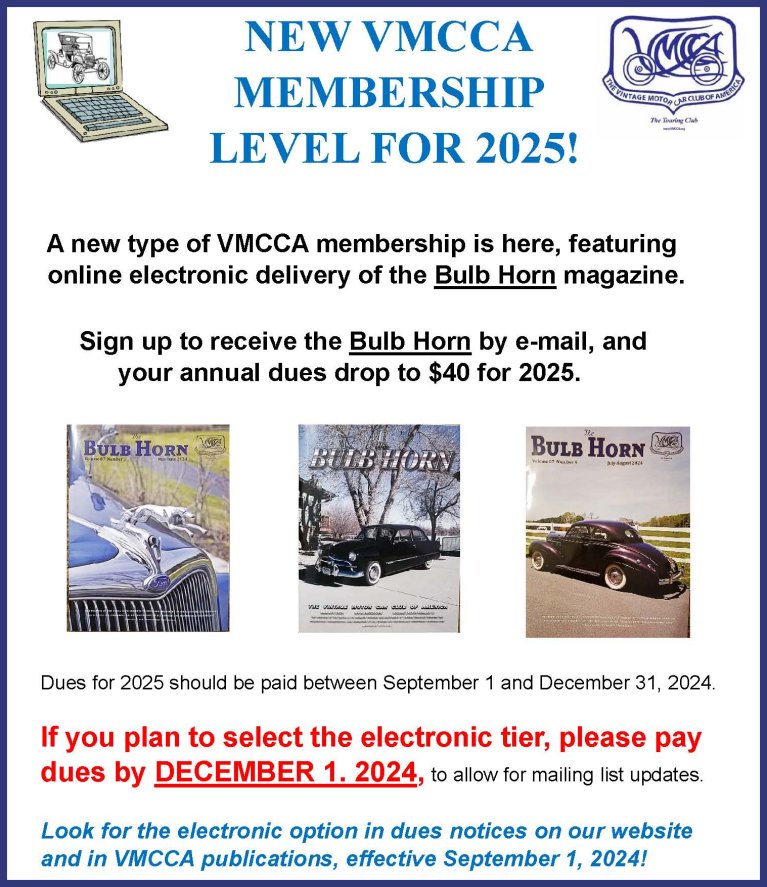 The Vintage Motor Car Club of America